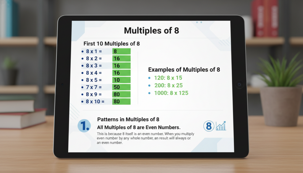List of Multiples of 8 with Examples and Patterns – Boost eLearning ...