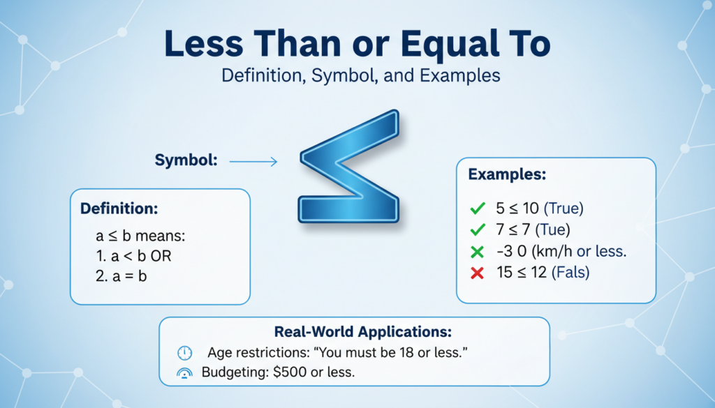 Less Than or Equal To: Definition, Symbol, and Examples – Boost ...